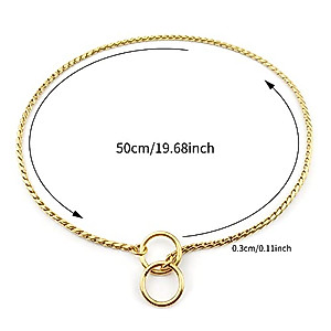 Pet Chain, Copper Collar, Metal Choker for Small Medium Large Dogs