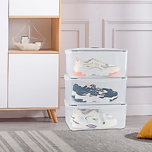 Bblina 4-Pack 14.5 L Food Sealed Storage Container, Plastic Boxes with Airtight Lid