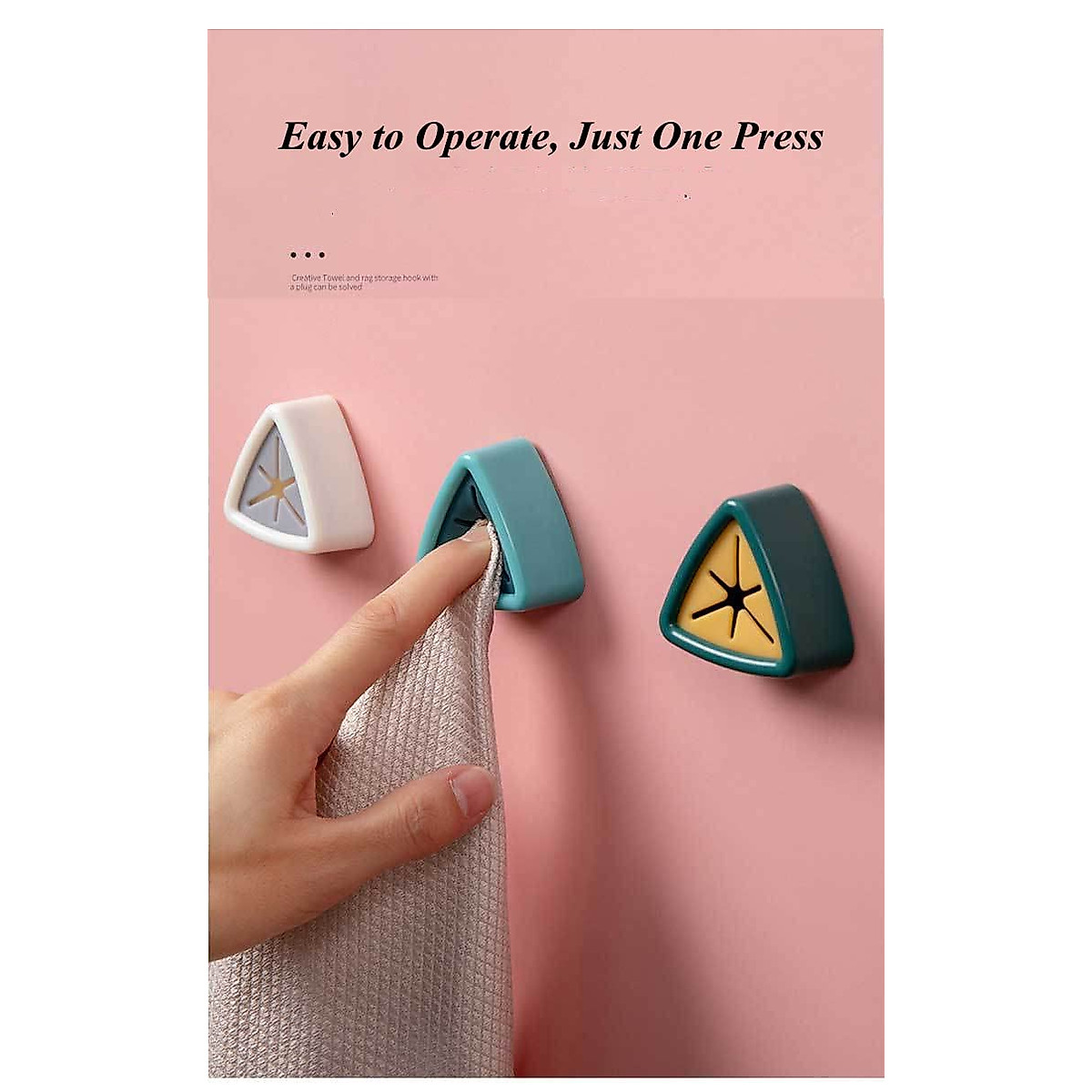 8 Pieces Kitchen Towel Holder, Kitchen Towel Hooks Self Adhesive, Wall Mount Towel Holder for Bathroom, Kitchen , Wall, Cabinet and Garage, Dish Towel Rack, Metallic