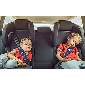 IPOVO Car Seat Belt Pad Cover for Kids,Soft and Comfort Baby Car Seat Belt Strap Covers Cute Unicorn Pattern 2 Pack Harness Pads for Kids (Spaceman)