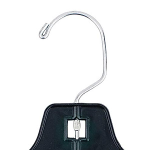 NAHANCO 2412 Children's Plastic Hangers, Super Heavy Weight Shirt Hangers, 12", Swivel Hook, Black (Pack of 100)