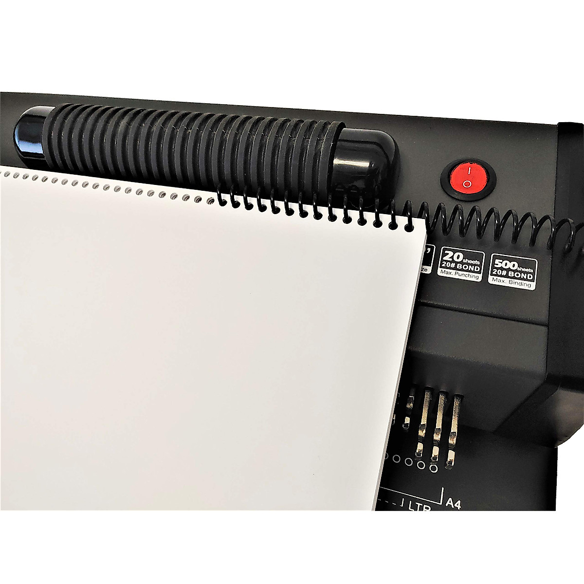 CFS Products - BetterBind Coil-It - Coil-Binding Machine with Electric Coil Inserter - Manual Binding Punch - Up to 20 Pages - 4:1 Pitch - for Personal, Home, School or Business Binding