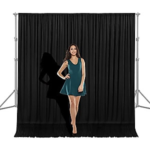 10x10FT Black Background, UTEBIT Black Backdrop for Photography, Polyester Photo Backdrops Cloth for Photography, Black Curtain Backdrop for Photoshoot/Portraits/Video Studio/Film