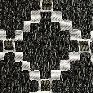 Anji Mountain Square Outdoor Pouf, Deschutes Green, 18" x 18" x 18",Green/Ivory