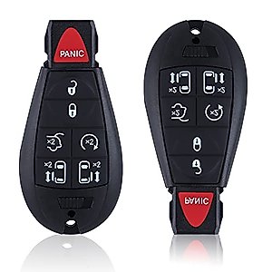 7 Button Keyless Remote Key Fob Replacement Fits Chrysler Town and Country 2008-2015 / Dodge Grand Caravan 2008-2014 (M3N5WY783X,ID46) 2 Pack