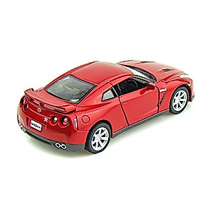 KiNSMART 2009 Nissan GT-R R35 Red 5" 1:36 Scale Die Cast Metal Model Toy Car w/ Pullback Action