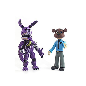 LUNK Anime Five Nights Game Pizzeria Simulator Action Figure 6.5inch, Collectible Figure, Nightmare Foxy/Bonnie/Fazbear/Chica/Policemen(6 Pcs)