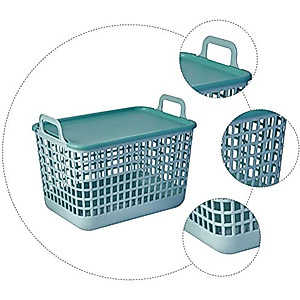 Cabilock Plastic Baskets Basket Plastic Storage Basket Multipurpose Rectangular Food Storage Organizer Bin Basket for Kitchen Cabinets Freezer Bedroom Bathroom Rectangular Storage Basket Baby Basket