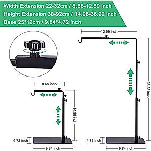SZDADJY Reptile Lamp Stand for Habitat Cage, Landing Lamp Holder Bracket with Base, Support for Reptile Terrarium Light Stand (Medium-Sized)