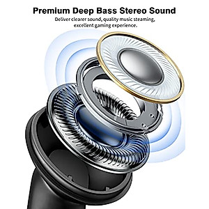 TITACUTE Wireless Earbuds NFC Noise Canceling Bluetooth Headphone for iPhone 13 14 Pro Max 12 11 XR Samsung A53 S22 S21 S20 Galaxy Z Flip 4 3 A13 Google Pixel 6 5 Android in-Ear Earphone USB C Headset