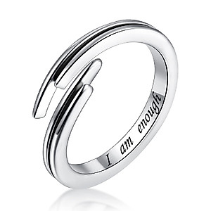 QYYGYLLR Women's Inspirational Open Rings