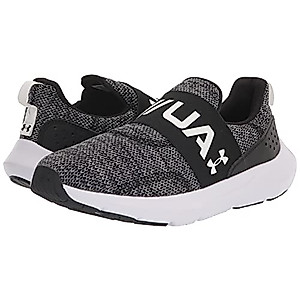 Under Armour Men's Surge 3 Slip On Running Shoe, (001) Black/Black/White, 11