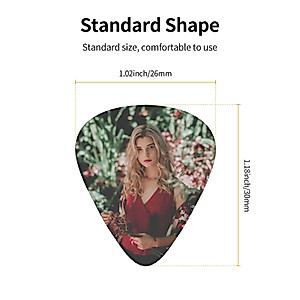6 Pack Custom Guitar Picks Personalized Guitar Pick Add Your Own Text Name Three Thin Thicknesses Guitar Accessories for Guitar Players Dad Guitar Bass Upgrade Model (0.46mm)
