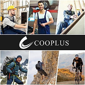 COOPLUS Mens Performance Crew Socks, Heavy Cushion Athletic Durable Work Socks for Men (5 Pairs)