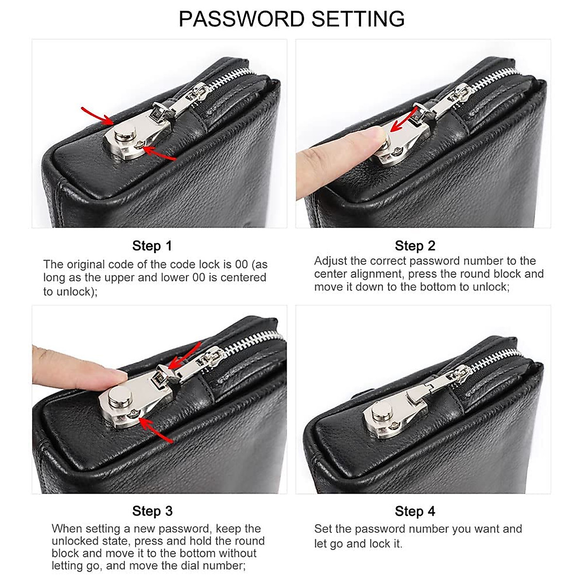 Contacts Clutch Purse Bag Leather for Men Anti Theft Wristlet Handbag Wallet Multiple Compartments Card Phone Holder Travel Bag