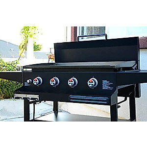 Jforest Blackstone Push-Pull Griddle Cover Lid with Bakelite Handle, Powder Coated Steel, Blackstone Griddle Cover, Matte Black (36 inch (Model #1984 Friendly))