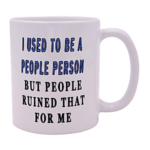 Rogue River Tactical Sarcastic Funny Coffee Mug I Used To Be a People Person Novelty Cup Great Gift Idea For Employee Boss Coworker