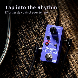 FLAMMA FC01 Looper Pedal Drum Machine 2 in 1 Drum Looper Guitar Pedals, 20 Minutes Loop Time with 16 Drum Grooves, Tap Tempo, 44.1kHz/16Bit Mini Guitar Effects Pedal with 3 Mode