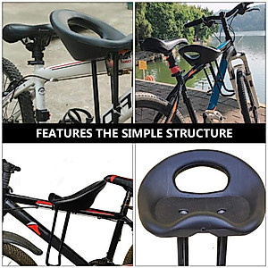 BESPORTBLE 1pc Mount Kids Bike Rear Baby Bike Safety Saddle Bike Seats Riding Safety Bike Rear Rack Bike Baby Carrier Toddler Chair Infant Carseat Front Beam Safety Seat Fold Pedal Child Iron