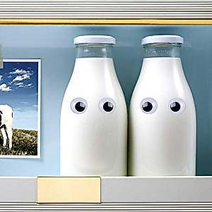 DECORA 500 Pieces 6mm -12mm Black Wiggle Googly Eyes with Self-adhesive for Crafts Decorations