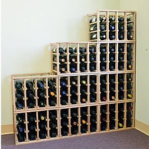 sfDisplay.com,LLC. 24 Bottle Modular Stackable Wine Rack Stack As Many Sets Together (1 Set = 24 Bottle Capacity)