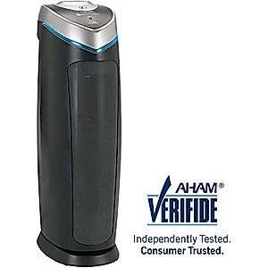 Germ Guardian AC4825 Air Purifier Bundle with FLT4825 True HEPA Replacement Filter, Quietly Filters Allergies, Pollen, Smoke, Dust, Pet Dander, Mold,Odors, UV Light Sanitizer Eliminates Germs, 22 in.
