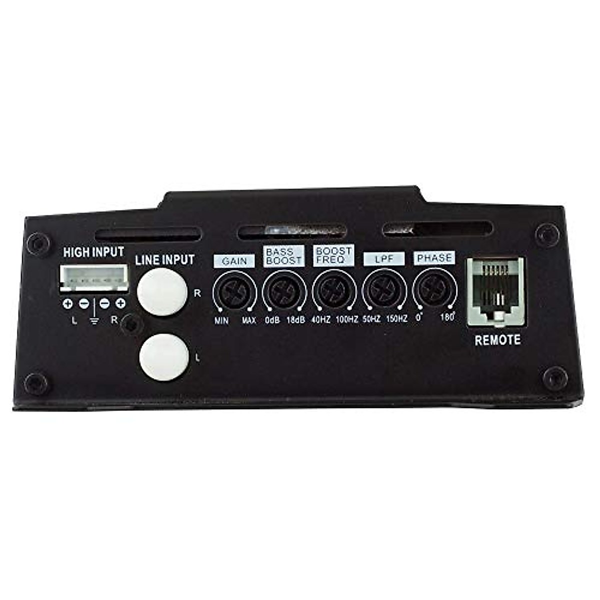DS18 CANDY-X1B Amplifier in Black - Class D, Monoblock, 1800 Watts Max, Digital, 1/2/4 Ohm, with Remote Subwoofer Level Controller - Compact Amplifier for Speakers in Car Audio System
