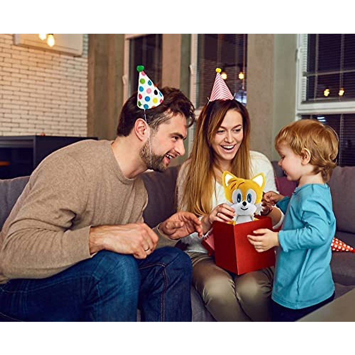 for The Hedgehog 11.8" Plush Toys, for Knuckles Shadow Tails Plush Doll Toys Gifts for Boys and Girls Cartoon Character Plush Children (Tails)