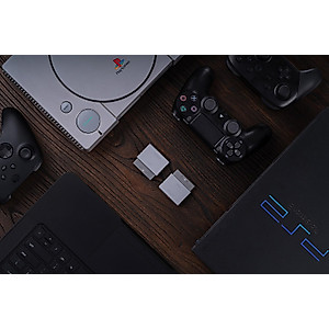 8Bitdo Bluetooth Retro Receiver for PS1 PS2 and Windows, Compatible with Xbox Series Controller, Xbox One Bluetooth Controller, Switch Pro and PS5/PS4 Controller
