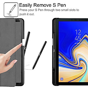 Fintie Slim Case for Samsung Galaxy Tab S4 10.5 2018 with S Pen Holder, Ultra Thin Tri-Fold Stand Cover with Auto Sleep/Wake for Samsung Tab S4 10.5 Inch Tablet SM-T830/T835/T837, Black