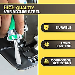 Small Flathead Screwdriver Slotted Phillips Screwdriver - Stubby Screwdriver Set Magnetic Tip Flat Phillips Short Screwdriver for Small Screws - Mini Screwdriver Set Small Size Pocket Screw Driver Set