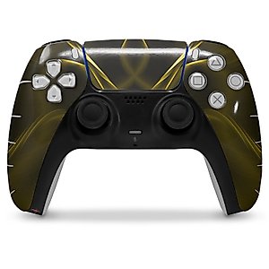 WraptorSkinz Skin Wrap compatible with Sony PS5 DualSense Controller Abstract 01 Yellow (CONTROLLER NOT INCLUDED)
