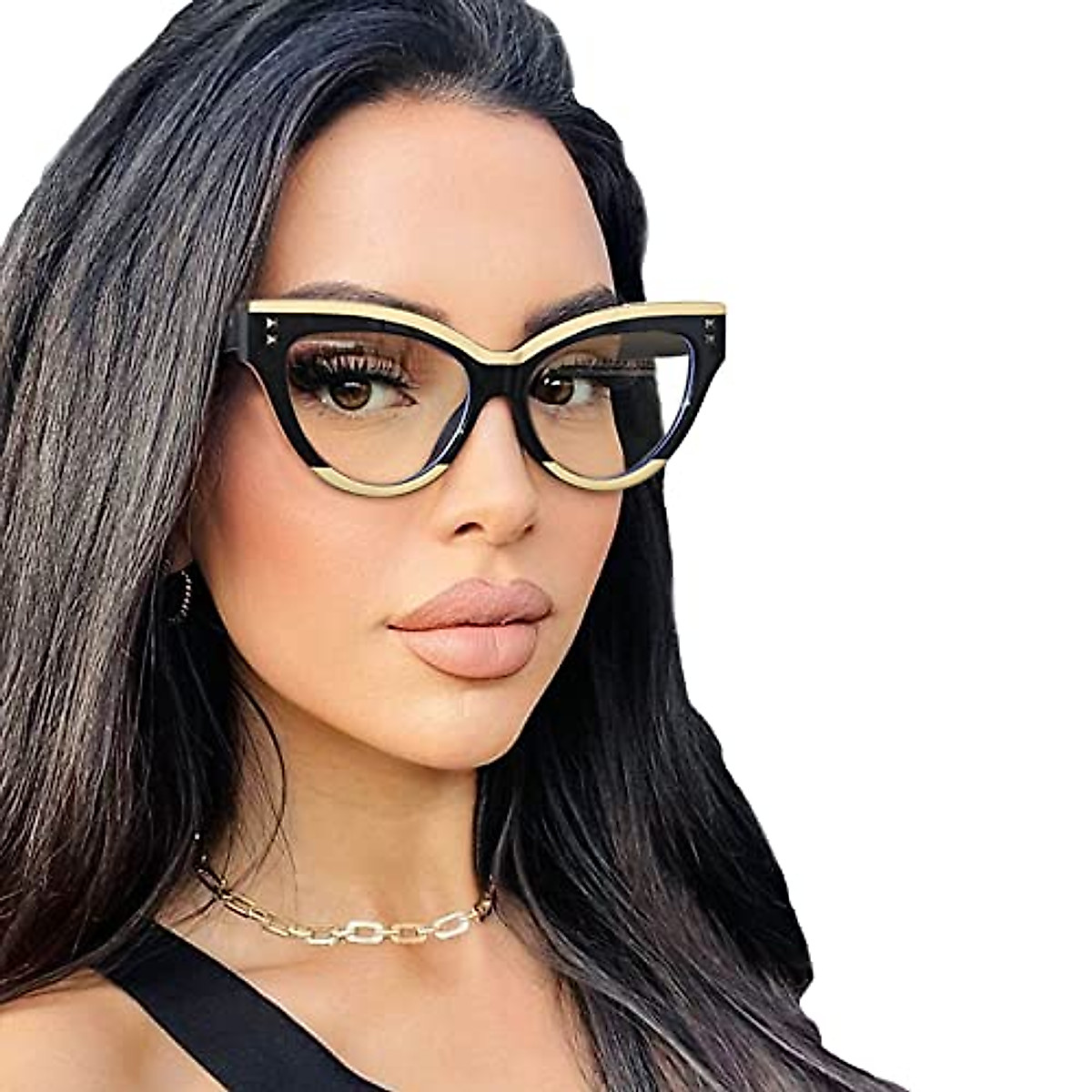 Rmerom Blue Light Blocking Glasses For Women Fake Glasses Fashion Non Prescription Glasses Cat Eye Frames Computer Gaming Eyeglasses