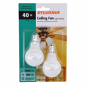 SYLVANIA 40-Watt A15 -White- Ceiling Fan Bulbs - Intermdiate Base 12-Pack X22078