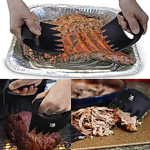 MSY BIGSUNNY Wolf Meat Claws, Solid Core and Sturdy Shredder Claws for Pulled Pork Shredder Claws BBQ Grill Tools (Set of 2, Black)