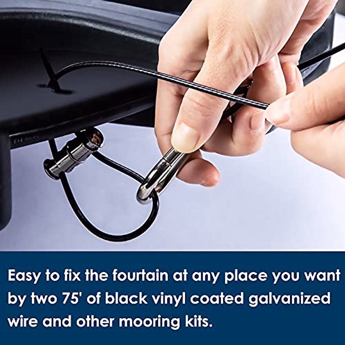 HQUA-FS01 110V, 1/2HP, OD(φ) 32” Large Pond Floating Fountain with 13000 GPH Fountain Pump, 100’ Power Cord, Classic Crown Spray Pattern 33'x12'