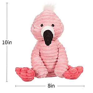 Apricot Lamb Toys Plush Corduroy Flamingo Stuffed Animal Soft Cuddly Perfect for Child (Corduroy Flamingo 8.5 Inches)