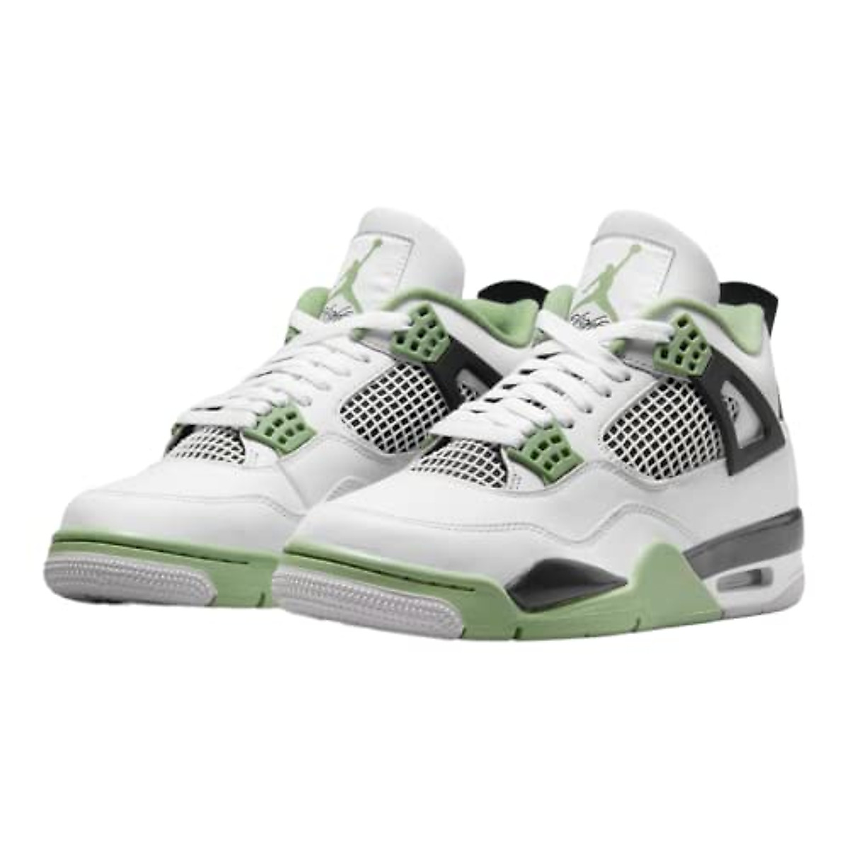 Jordan Air 4 Retro Women's White/Oil Green-Dark Ash AQ9129-103 9
