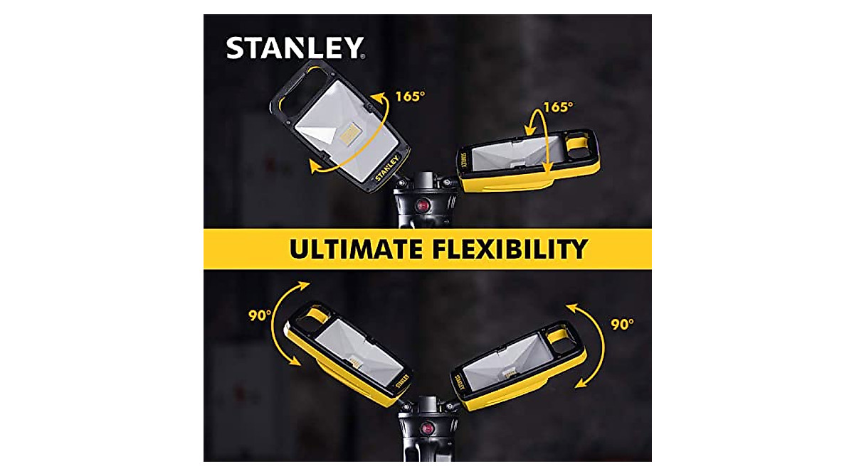 Stanley 7000-Lumen LED Work Light with Stand - Portable for Indoor ...