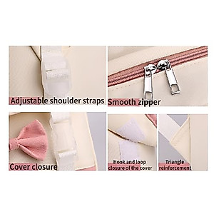 ZHSteveG Pink Backpack Bow With Pendant Cute Large Capacity Kawaii Aesthetic Backpack Cute Mochilas Daypacks (Pink white)