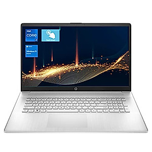 HP Newest 17t Touchscreen Laptop, 17.3" HD+ Display, Intel Core i7-1165G7, 32GB DDR4 RAM, 1TB PCIe SSD, Wi-Fi 6, Backlit KB, Bluetooth, Webcam, HDMI, Windows 11 Home, Silver
