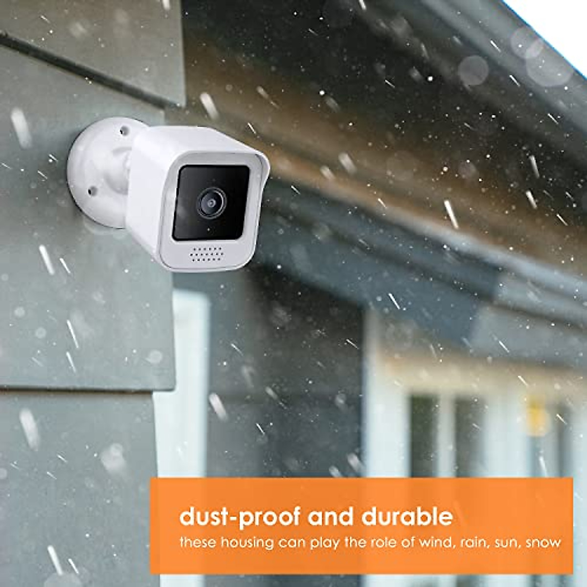 All-New Wall Mount for Wyze Cam V3 Camera (2-Pack),Compatible Wyze Spotlight Indoor/Outdoor Security Accessories Weatherproof Protective Cover and 360° Adjustable mounting Bracket Housing, White
