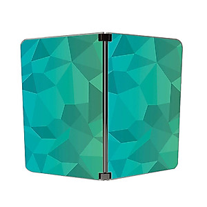 MIGHTY SKINS MightySkins Skin for Microsoft Surface Duo - Blue Green Polygon | Protective, Durable, and Unique Vinyl Decal wrap Cover | Easy to Apply, Remove, and Change Styles | Made in The USA