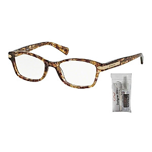 Coach HC6065 5291 51M Dark Tortoise/Dark Tortoise Military Sig C Rectangle Eyeglasses For Women+ BUNDLE With Designer iWear Eyewear Kit