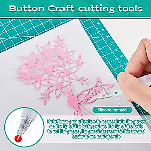 12 Pcs Craft Cutting Tools Paper Pen Cutter Knife Retractable Carving Craft Knife Precision Hobby Knife Blades with Pocket Clip for DIY Art Ceramic Vinyl Drawing Scrapbooking, 6 Colors