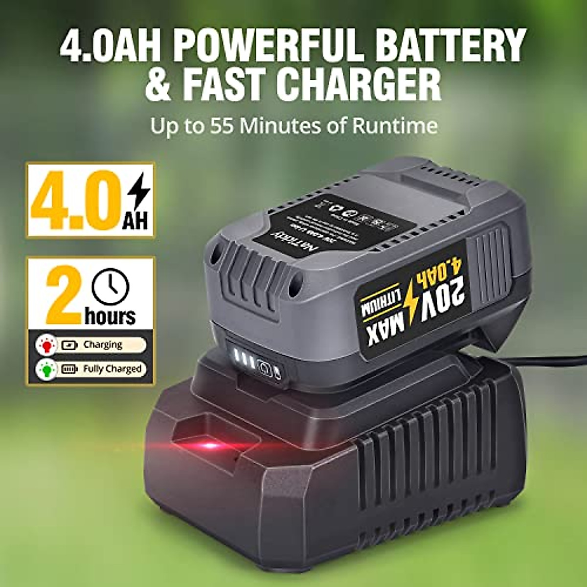 NaTiddy Cordless String Trimmer,12 Inch 4.0Ah Battery Powered Weed Wacker 20v Electric Weed Eater, 2 in1 Battery Weed Trimmer Edger Lightweight Grass Trimmer for Home Garden, Lawn, Yard, Trimming