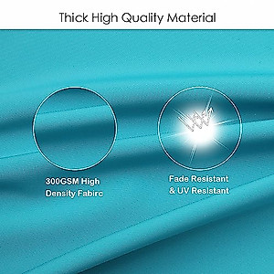 idee-home Outdoor Chair Cushions Set of 2, Thick 3" Patio Chair Cushions for Outdoor Furniture Waterproof with Ties, Outdoor Seat Cushion, Patio Chair Pads Dining Chair 17" x 16" x 3" Blue