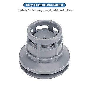 Yosoo Health Gear Inflatable Boat Valve, Boat Air Valve with Double Seal Leak, Boat Gas Valve Replacement, PVC Boat Valve for Inflatable Boats River Rafts and Kayaks (Gray)