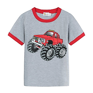 Little Hand Toddler Boys Monster Truck Pajama Green Pick-up Truck Pyjamas Kid Pjs Sleepwear for Boy 3t