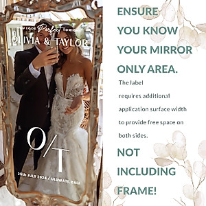 Personalized DIY Wedding Mirror Welcome Sign Decal - Custom Vinyl Sticker with Bride & Groom Names - Elegant Lettering for Bridal Shower, Reception Wall Decor, Event Signage